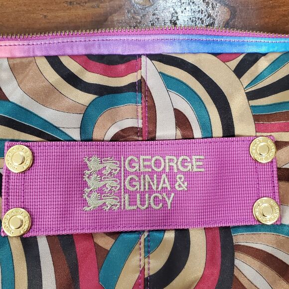George Gina & Lucy | Bags | George Gina Lucy Bag Y2k Satin Purple Multi Shouder Crossbody Cargo ...